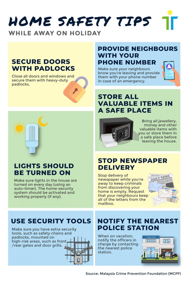 Home Safety Tips while away on Holiday | Trienekens (Sarawak) Sdn. Bhd.